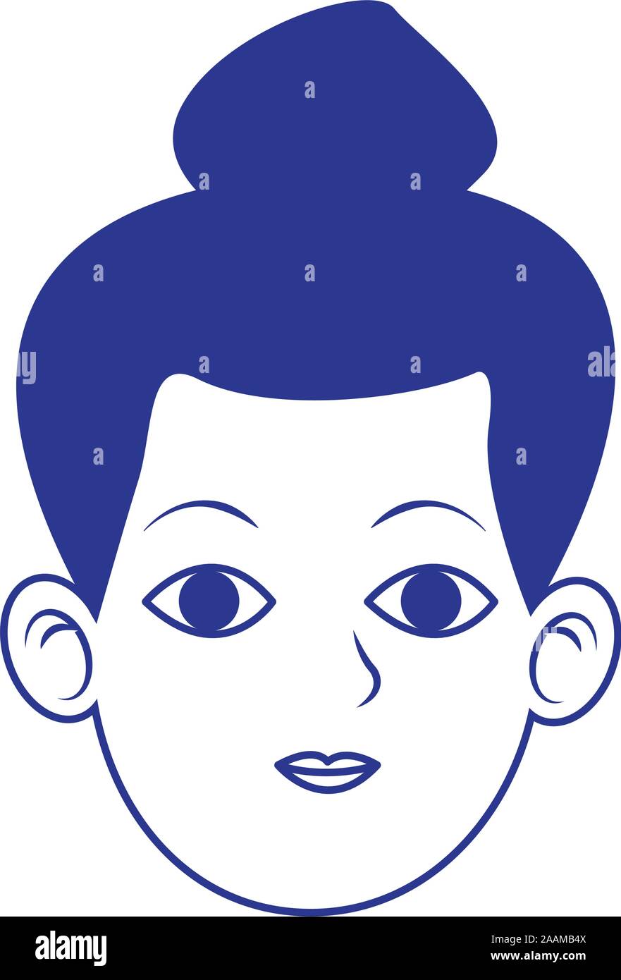 woman with cool hairstyle icon Stock Vector Image & Art - Alamy