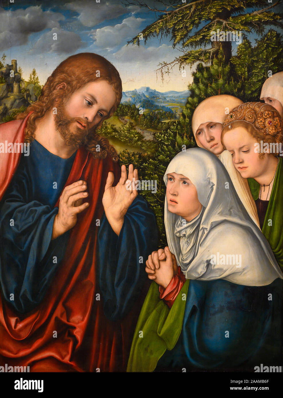 "Christ Taking Leave of His Mother" (around 1520) by Lucas Cranach the ...