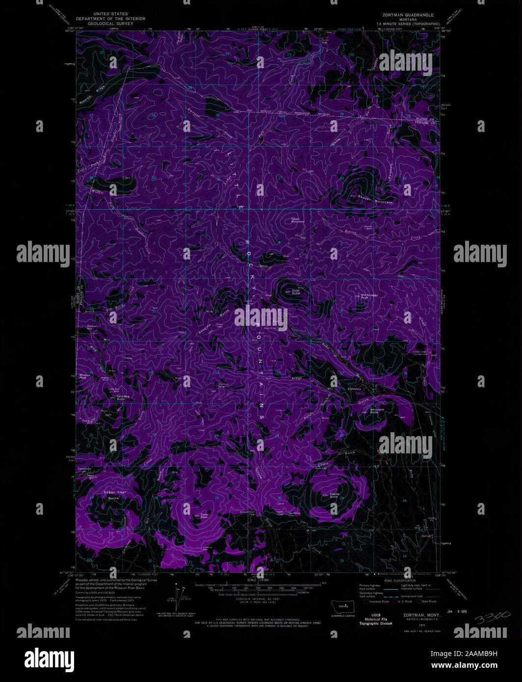 Map of zortman montana hi-res stock photography and images - Alamy