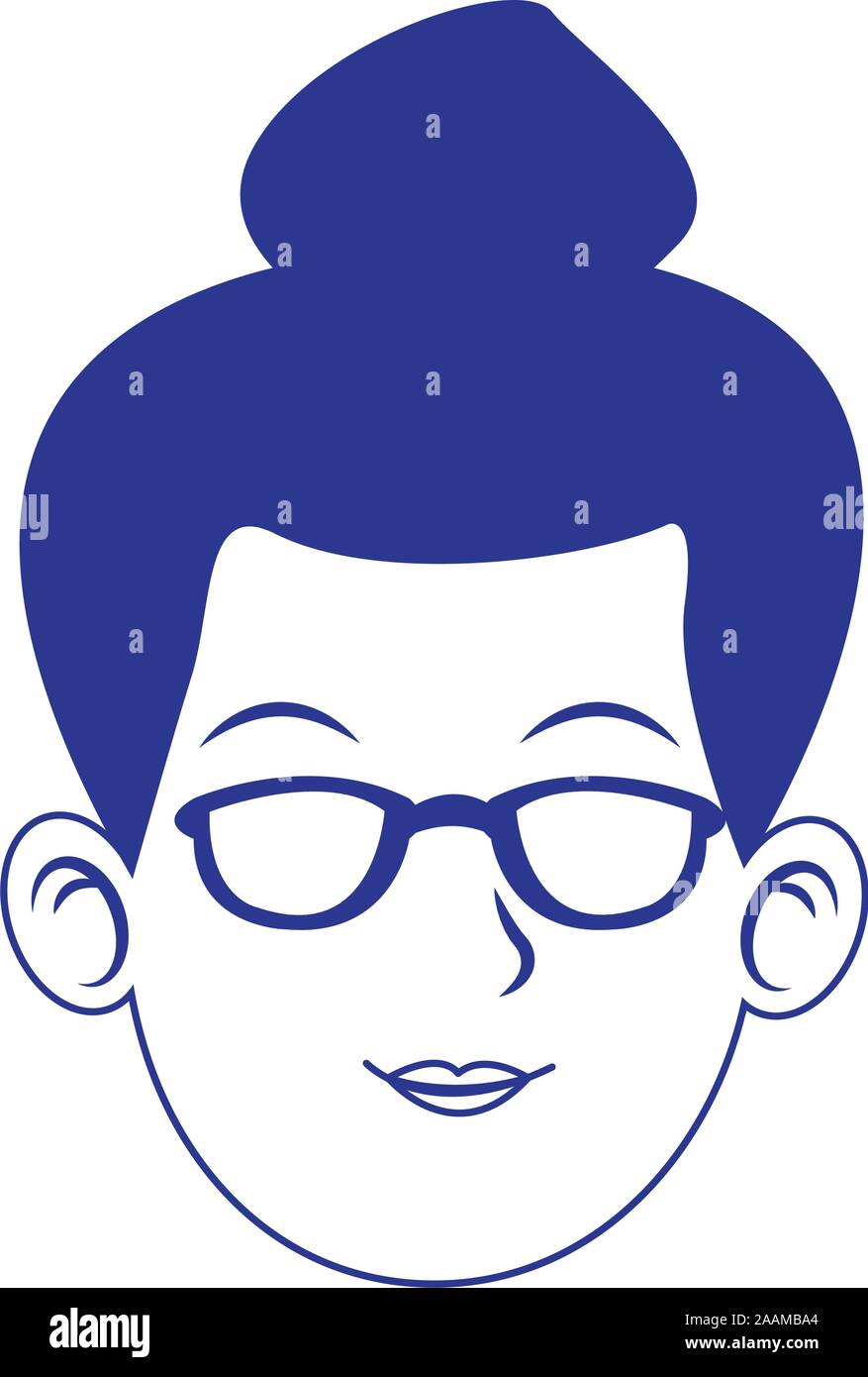 woman face with glasses icon, blue design Stock Vector Image & Art - Alamy