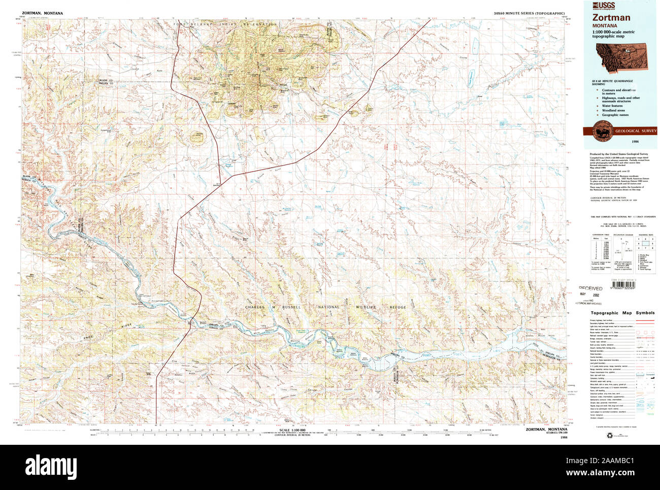 Map of zortman montana hi-res stock photography and images - Alamy