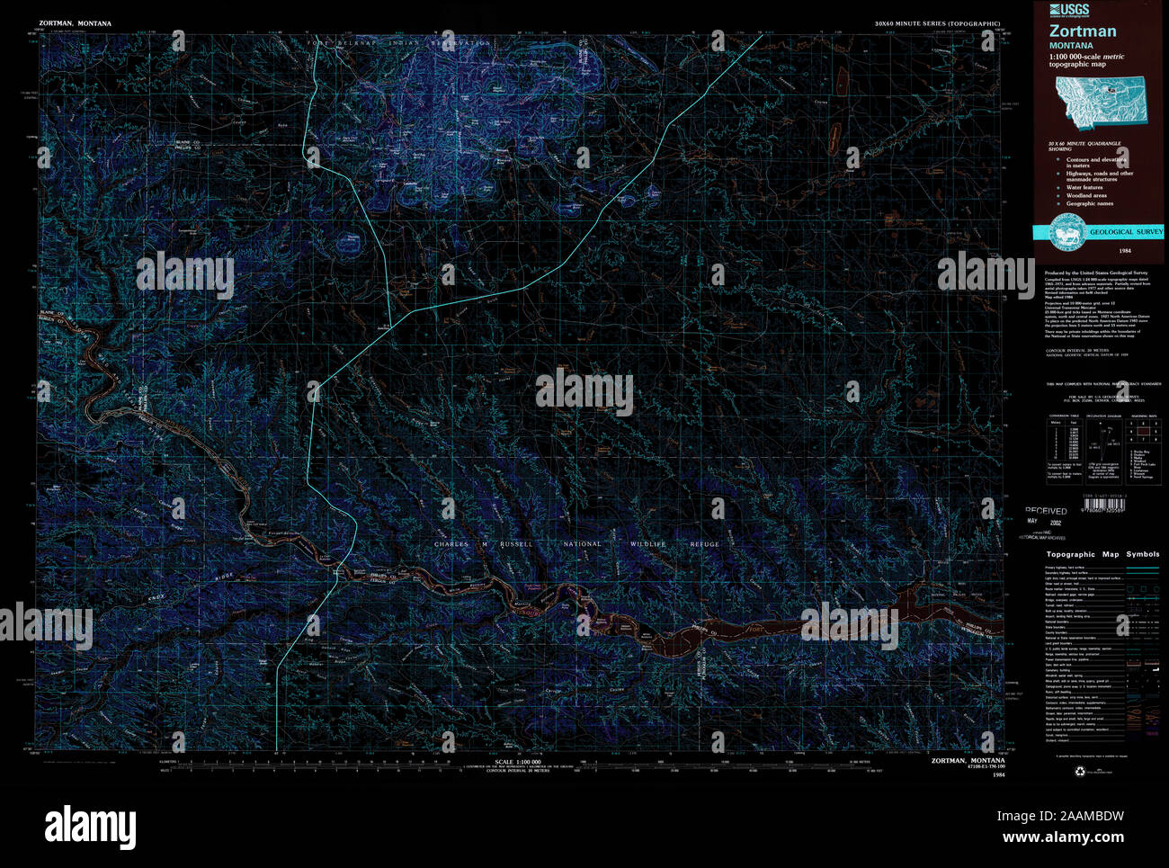 Map of zortman montana hi-res stock photography and images - Alamy