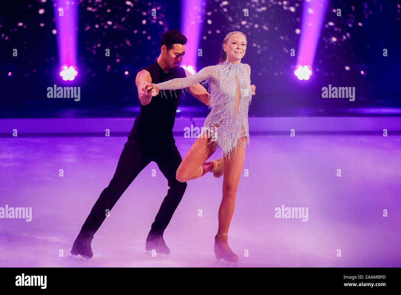 Cologne, Germany. 22nd Nov, 2019. Jenny Elvers, actress, and Jamal ...