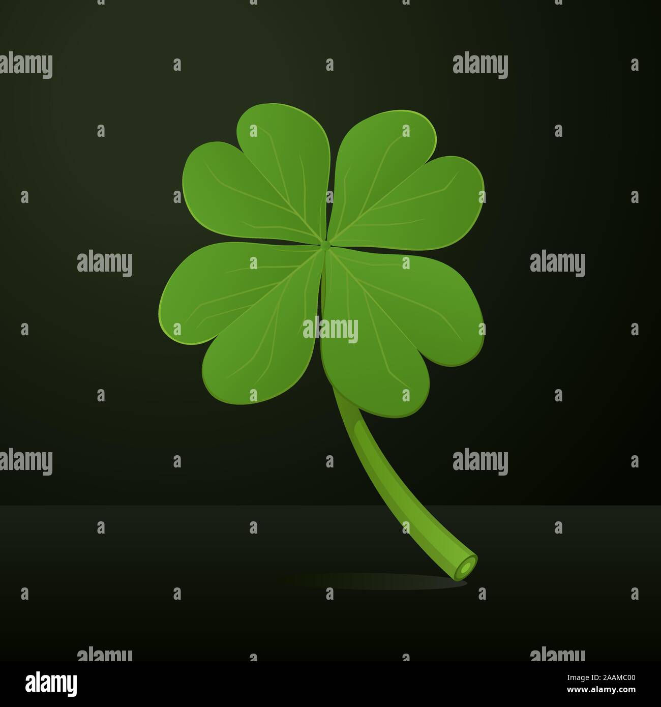 Four leafs clover vector illustration Stock Vector Image & Art - Alamy