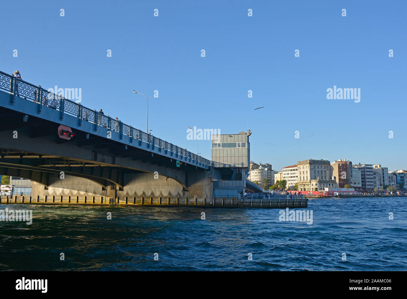 Istanbul, Turkey - September 6th 2019. Locals and tourists walk over ...