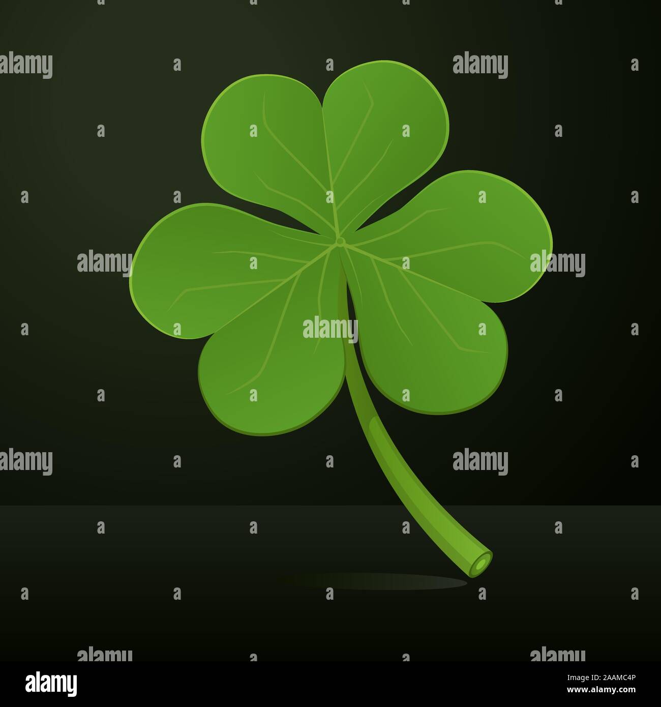 Three leafs green clover vector illustration Stock Vector Image & Art ...