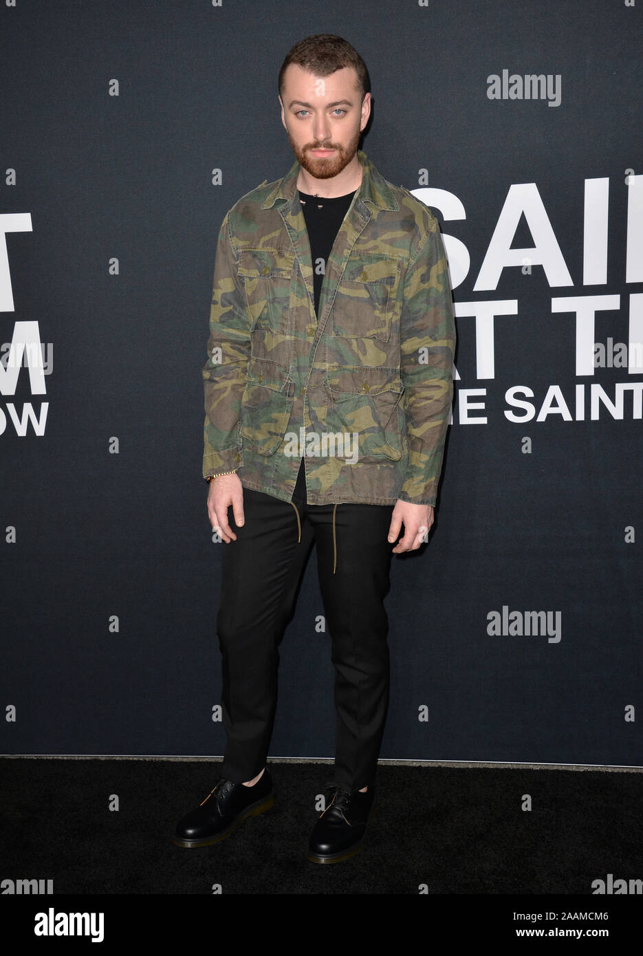 LOS ANGELES, CA - FEBRUARY 10, 2016: Singer Sam Smith arriving at the ...