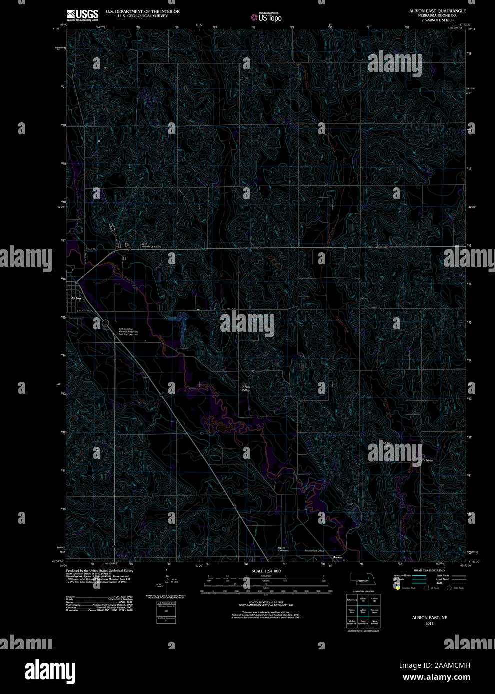 Albion nebraska map hi-res stock photography and images - Alamy