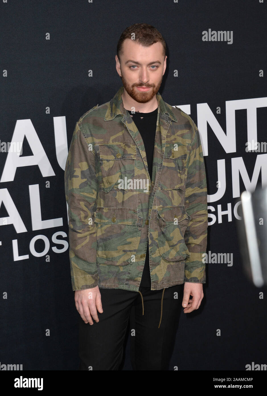 LOS ANGELES, CA - FEBRUARY 10, 2016: Singer Sam Smith arriving at the ...