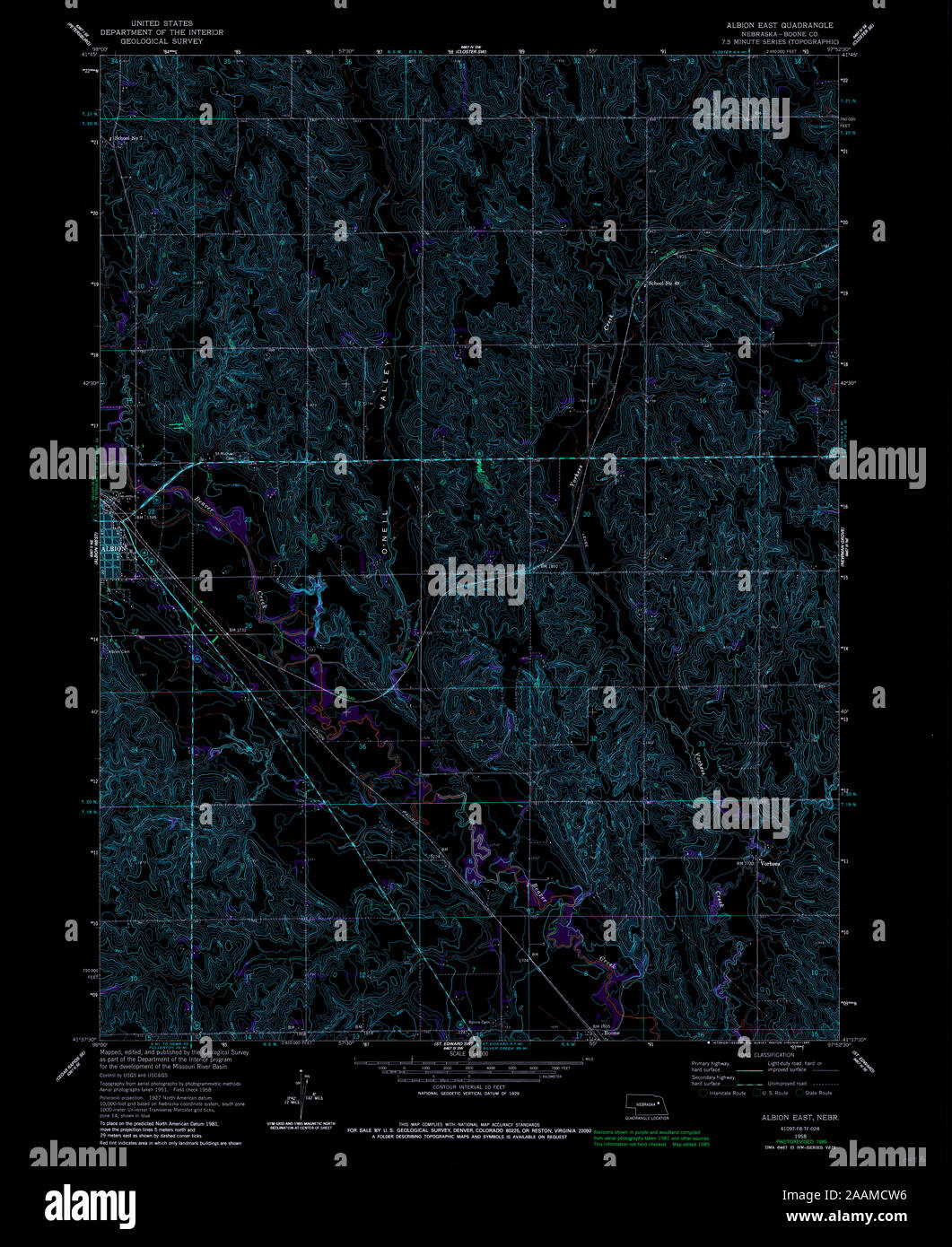 Albion nebraska map hi-res stock photography and images - Alamy