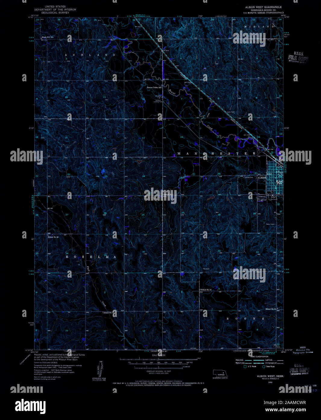 Albion nebraska map hi-res stock photography and images - Alamy