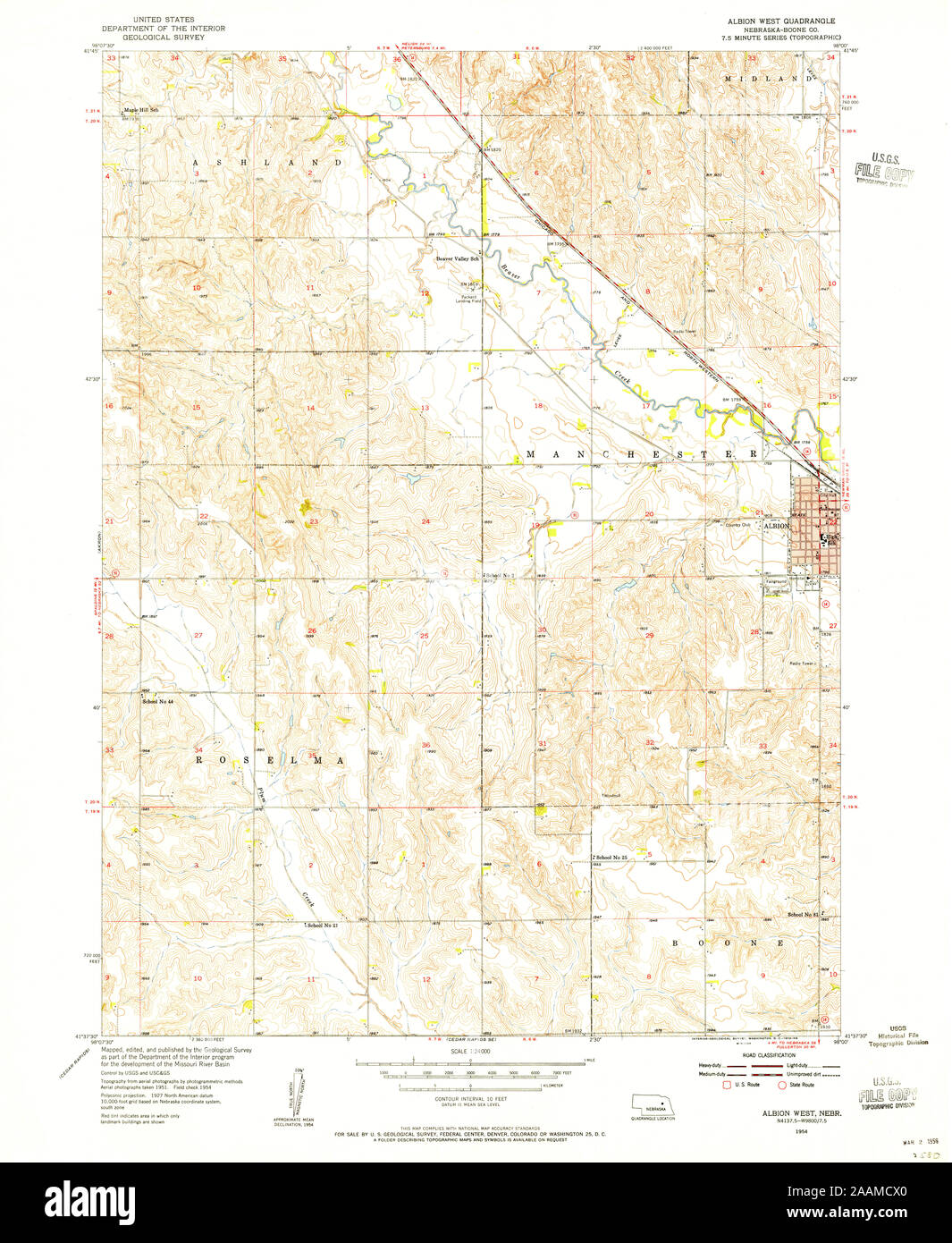 Albion nebraska map hi-res stock photography and images - Alamy