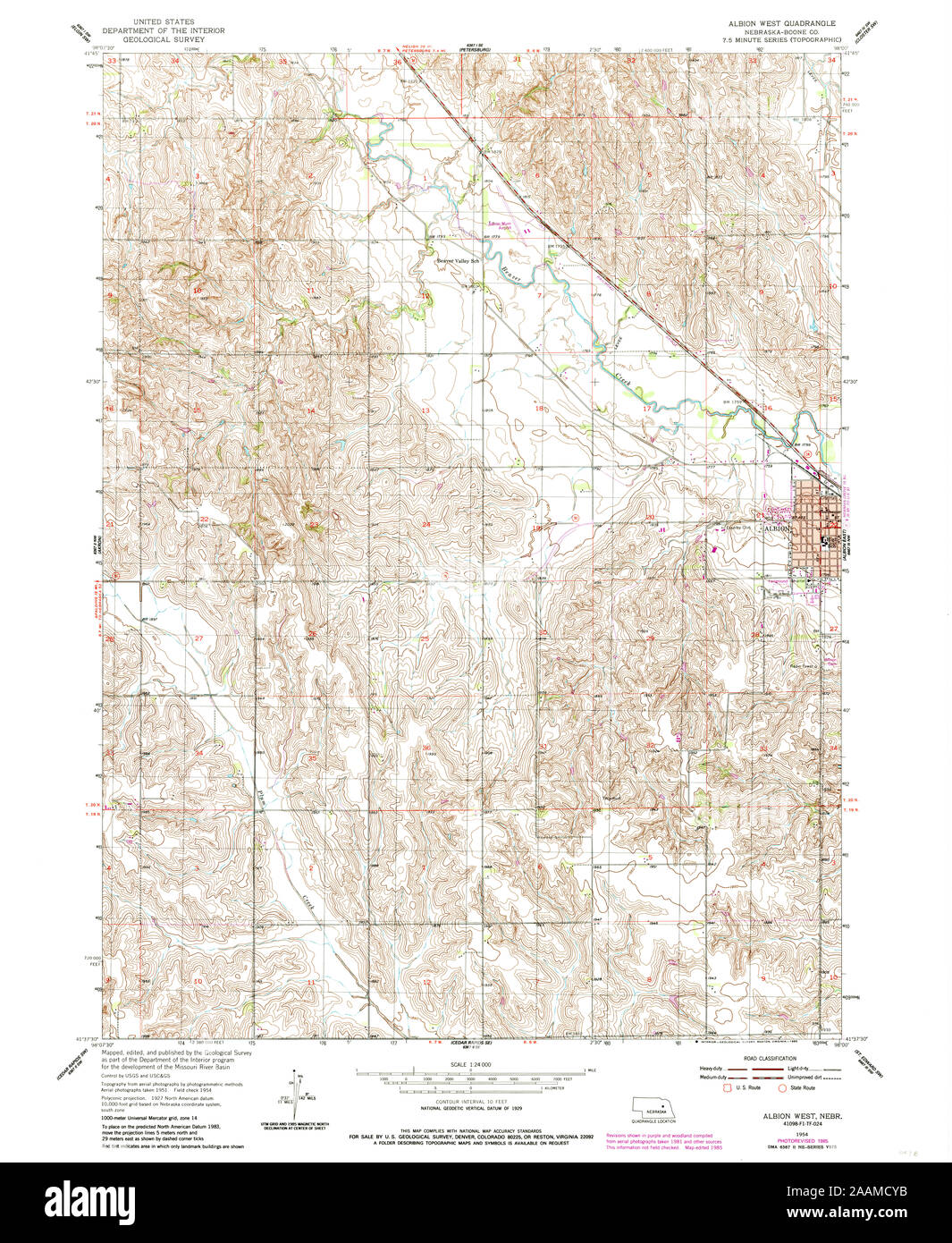 Albion nebraska map hi-res stock photography and images - Alamy