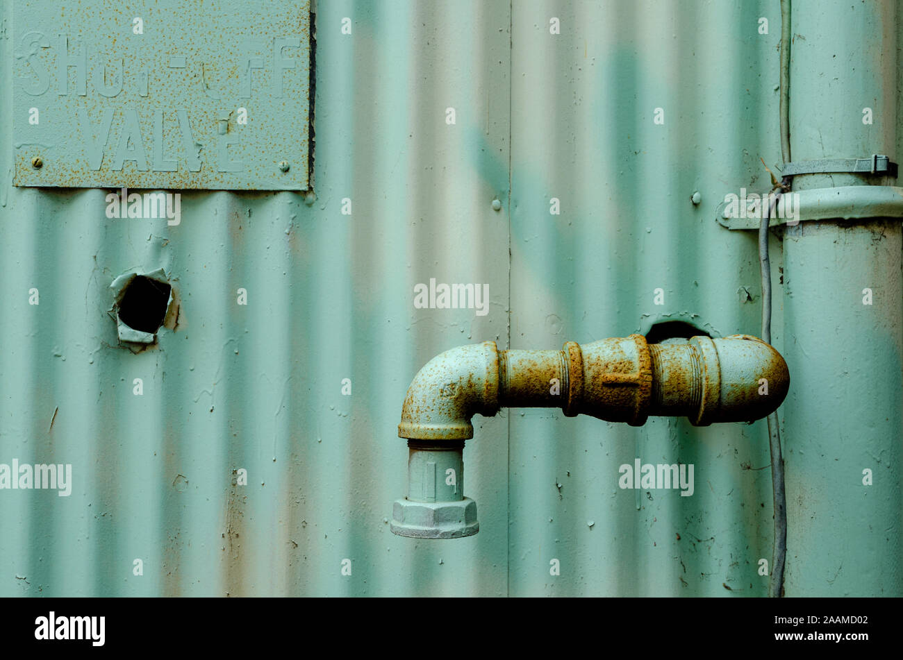 Abstract graphic close-up detail of a wall in Mare Island Naval ...