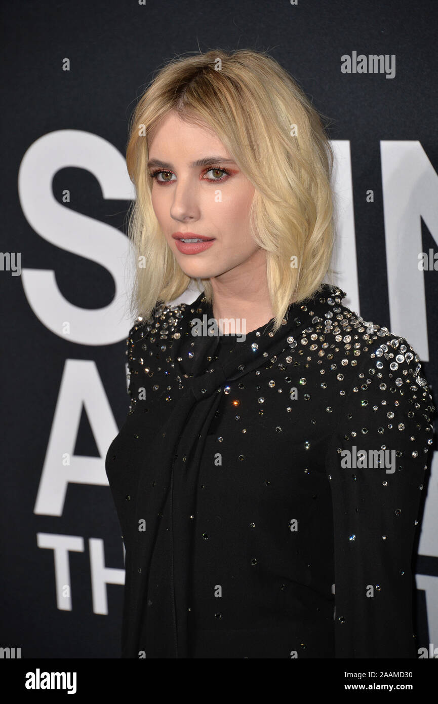 LOS ANGELES, CA - FEBRUARY 10, 2016: Actress Emma Roberts arriving at ...