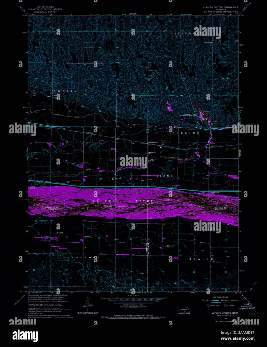 Center nebraska map hi-res stock photography and images - Alamy