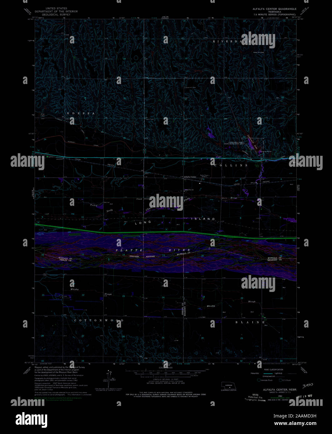 Center nebraska map hi-res stock photography and images - Alamy