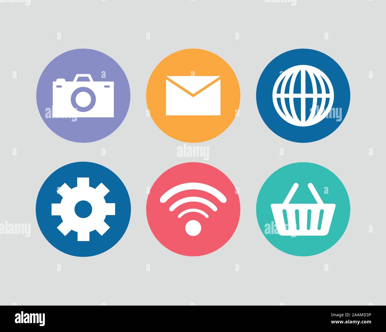 bundle of social media marketing icons Stock Vector Image & Art - Alamy