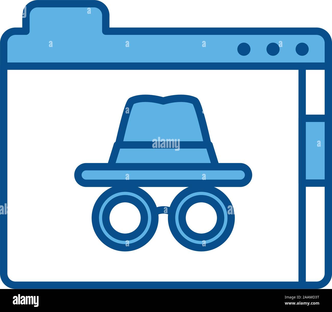 folder file internet line and fill style illustration Stock Vector ...