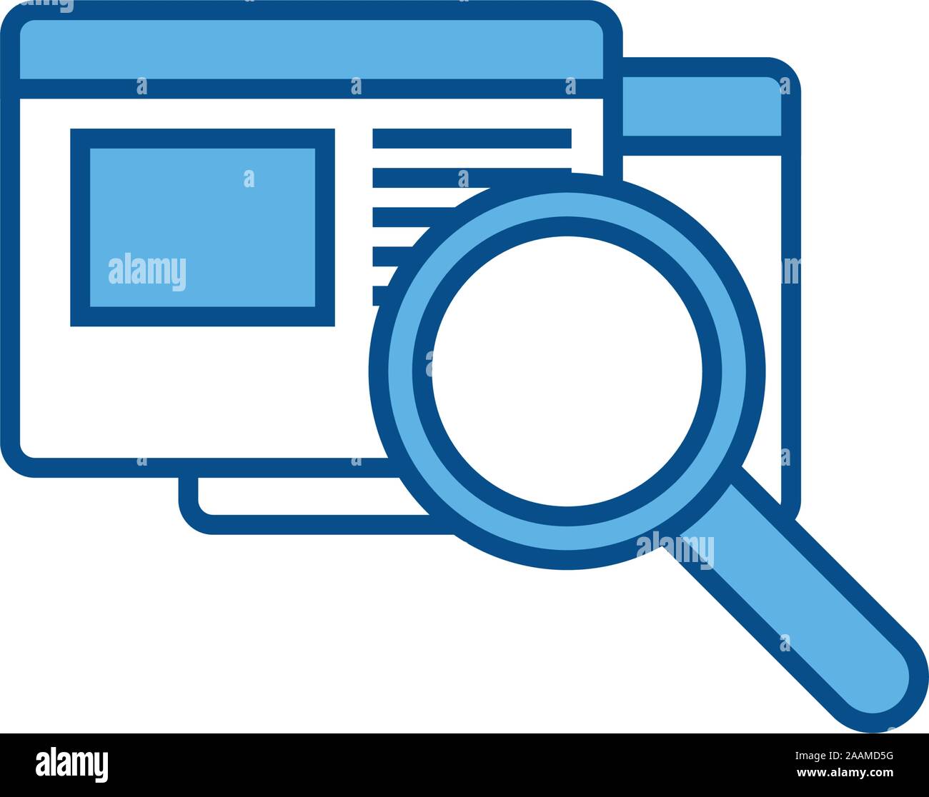 website analysis internet line and fill style illustration Stock Vector ...
