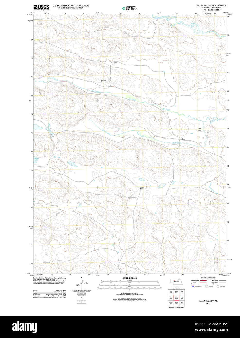 Nebraska valley map hi-res stock photography and images - Alamy