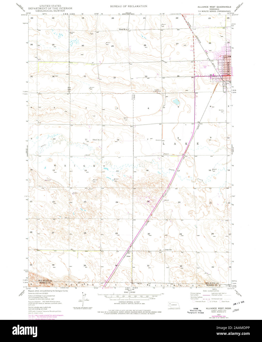 Map of alliance nebraska Cut Out Stock Images & Pictures - Alamy