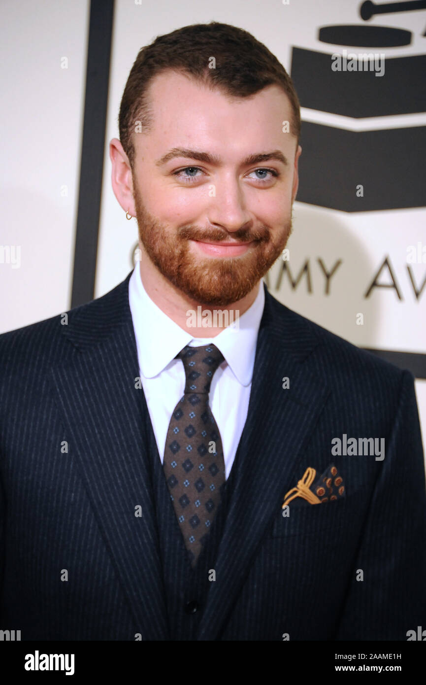 LOS ANGELES, CA. February 15, 2016: Sam Smith at the 58th Annual Grammy ...