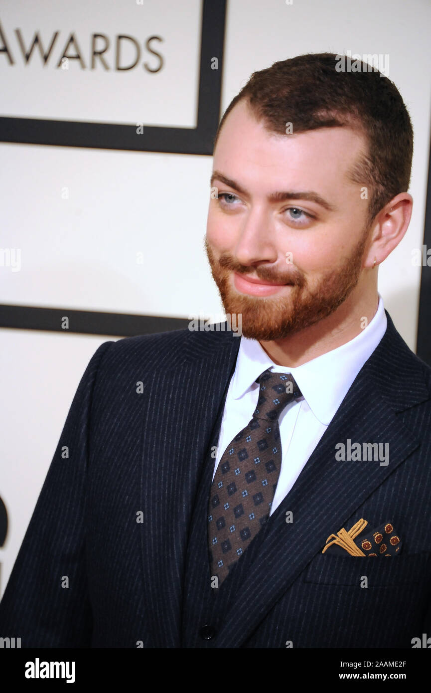 LOS ANGELES, CA. February 15, 2016: Sam Smith at the 58th Annual Grammy ...