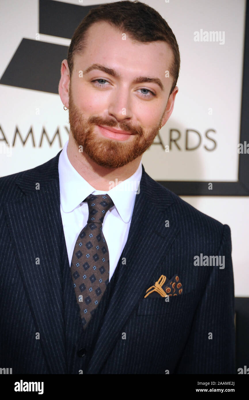 LOS ANGELES, CA. February 15, 2016: Sam Smith at the 58th Annual Grammy ...