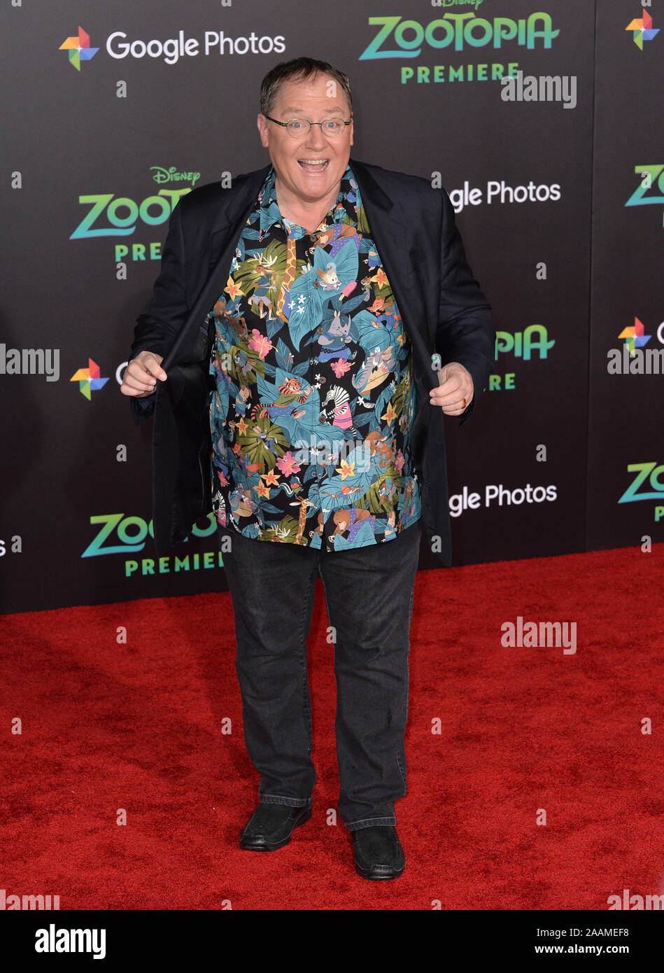LOS ANGELES, CA - FEBRUARY 17, 2016: Pixar boss John Lasseter at the ...