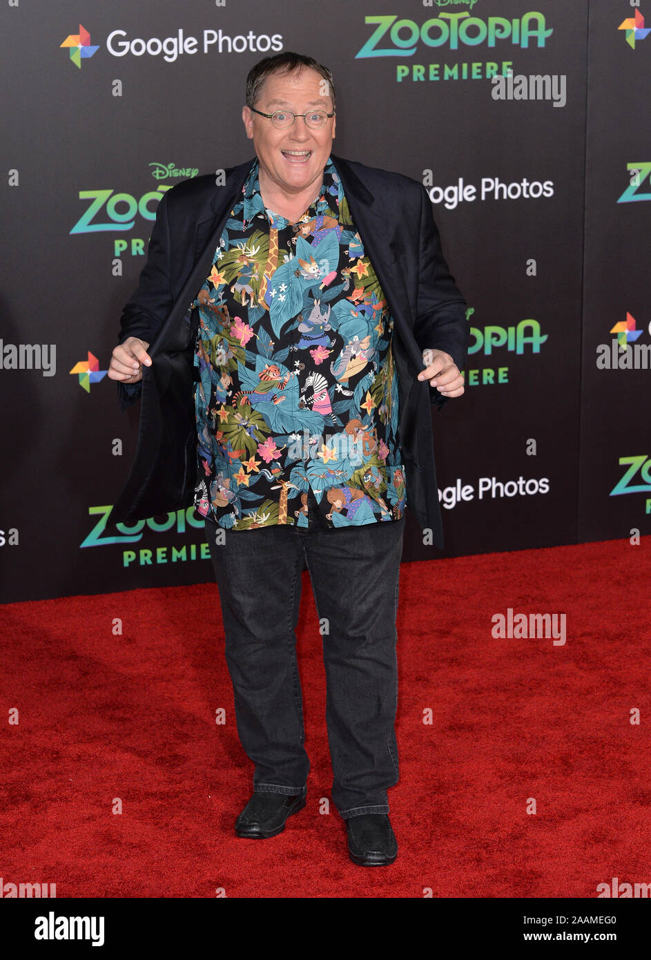 LOS ANGELES, CA - FEBRUARY 17, 2016: Pixar boss John Lasseter at the ...