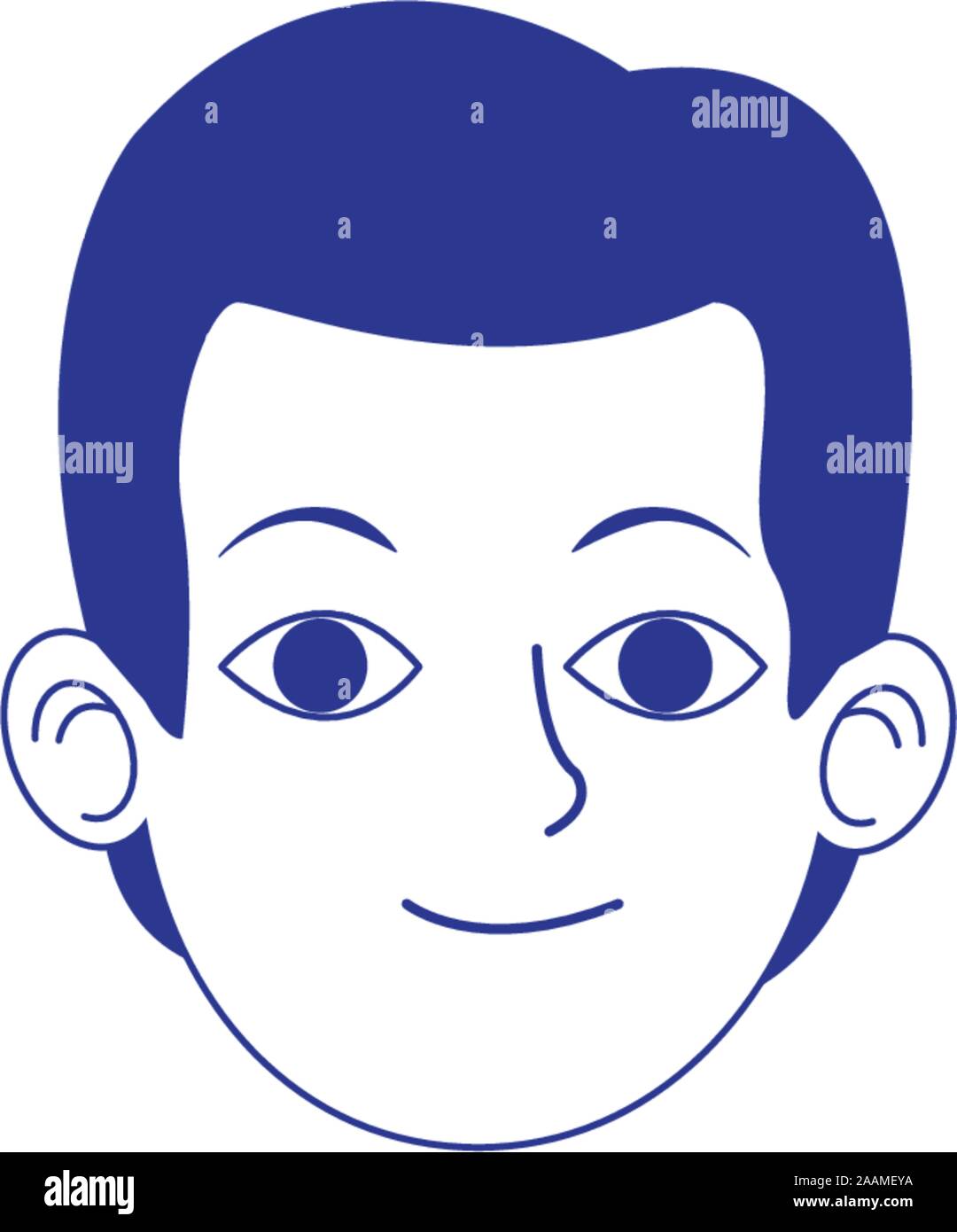 cartoon man face smiling icon Stock Vector Image & Art - Alamy