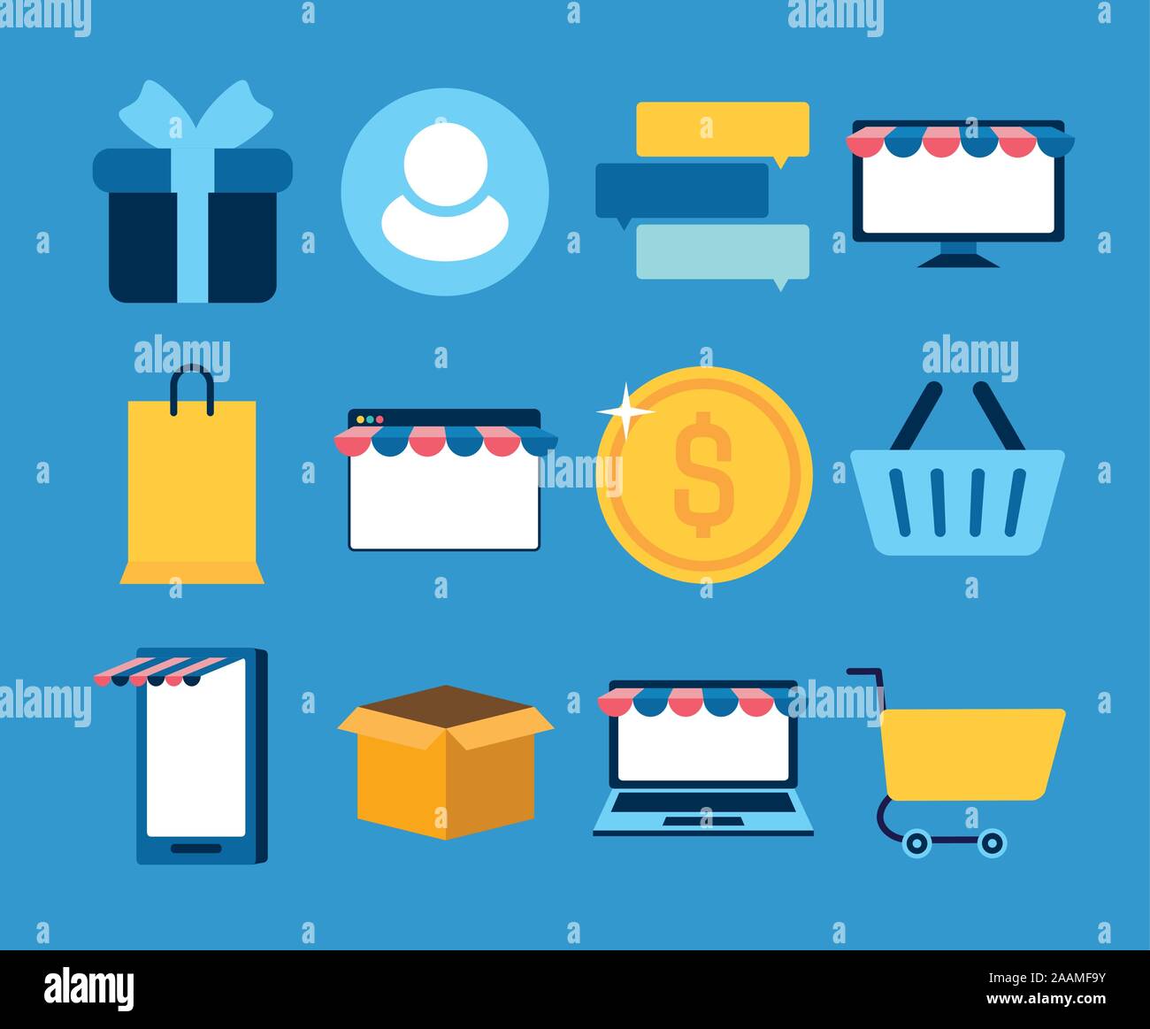 bundle of social media marketing icons Stock Vector Image & Art - Alamy