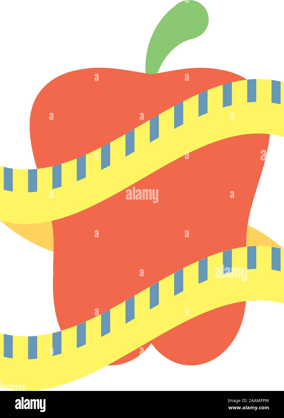 Apple and meter icon design, Gym healthy lifestyle fitness bodybuilding ...