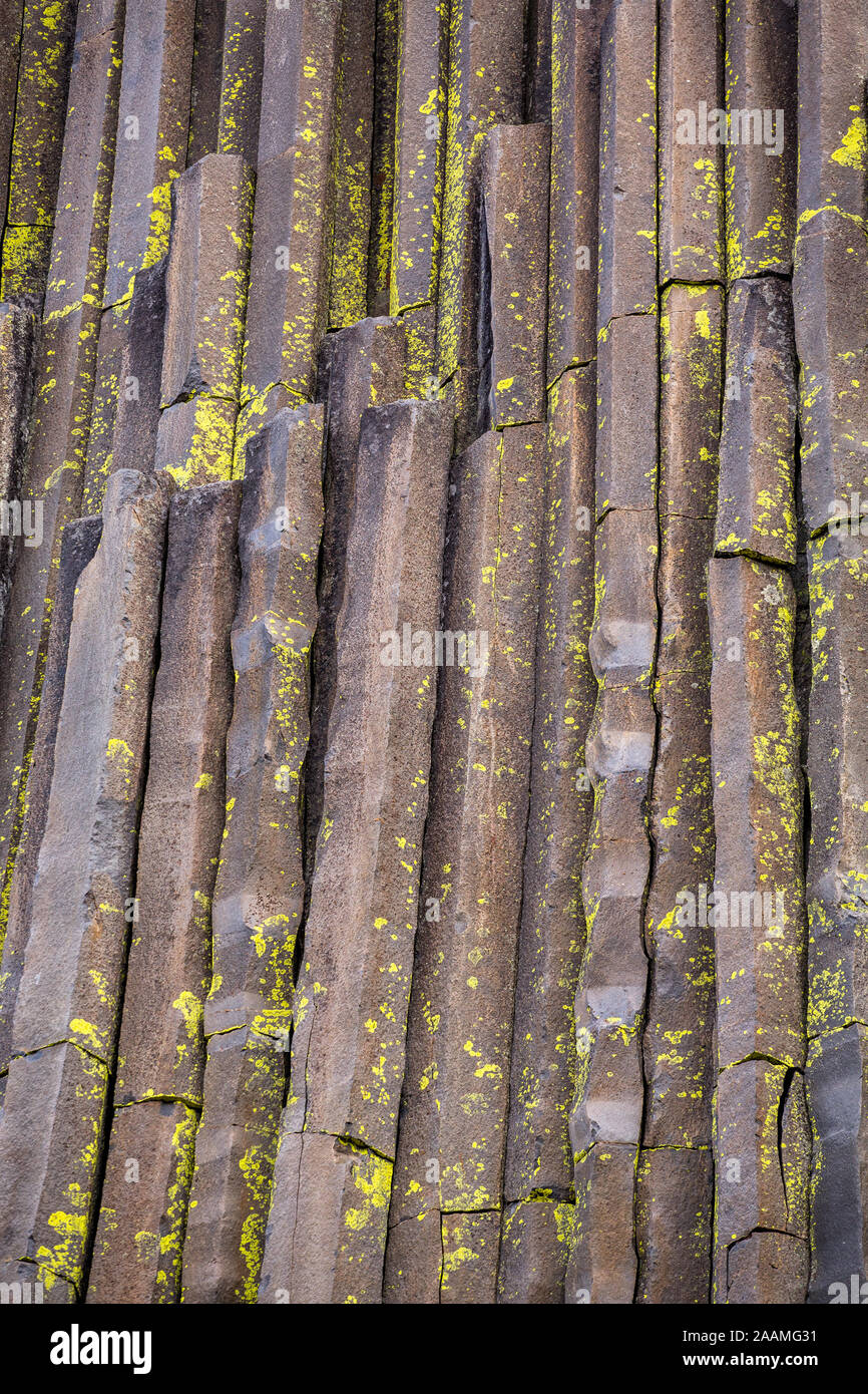 As lava cools it often forms into hexagonal shapes, creating these ...