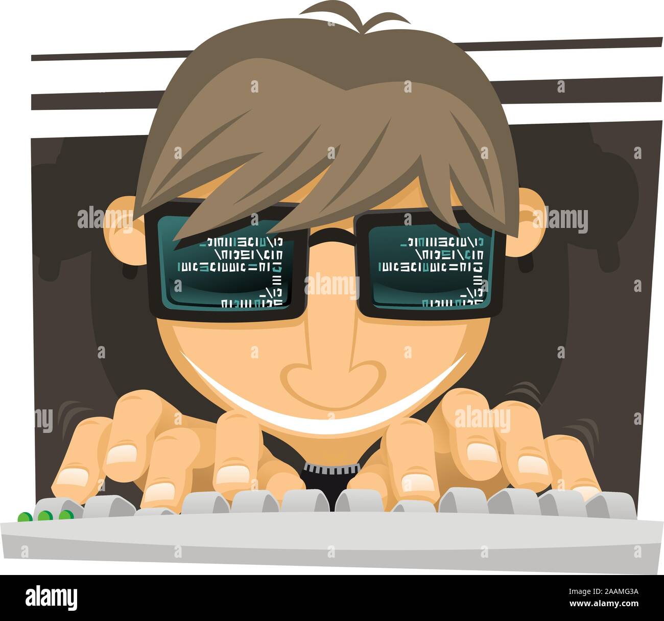 Computer Hacker in action Stock Vector Image & Art - Alamy