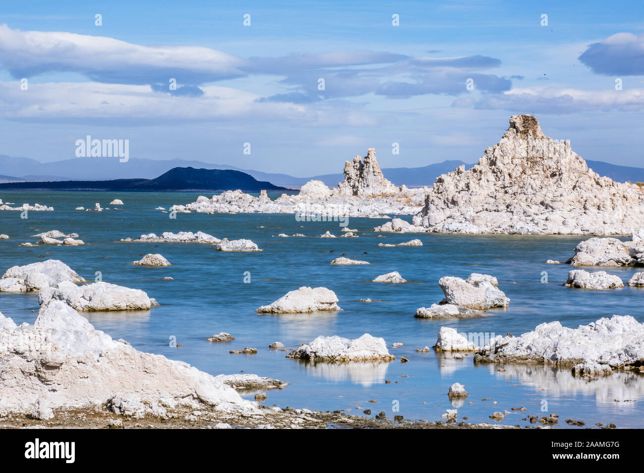 Volcanic tufa towers and hoodoos of Mono Lake in Eastern California ...