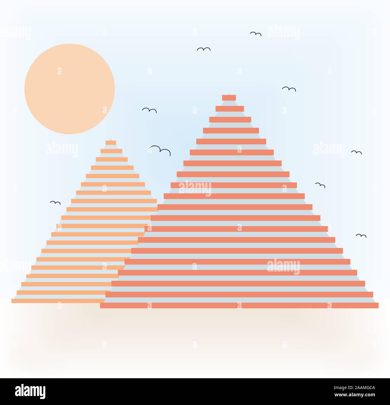 Abstract pyramids in desert Stock Vector Image & Art - Alamy