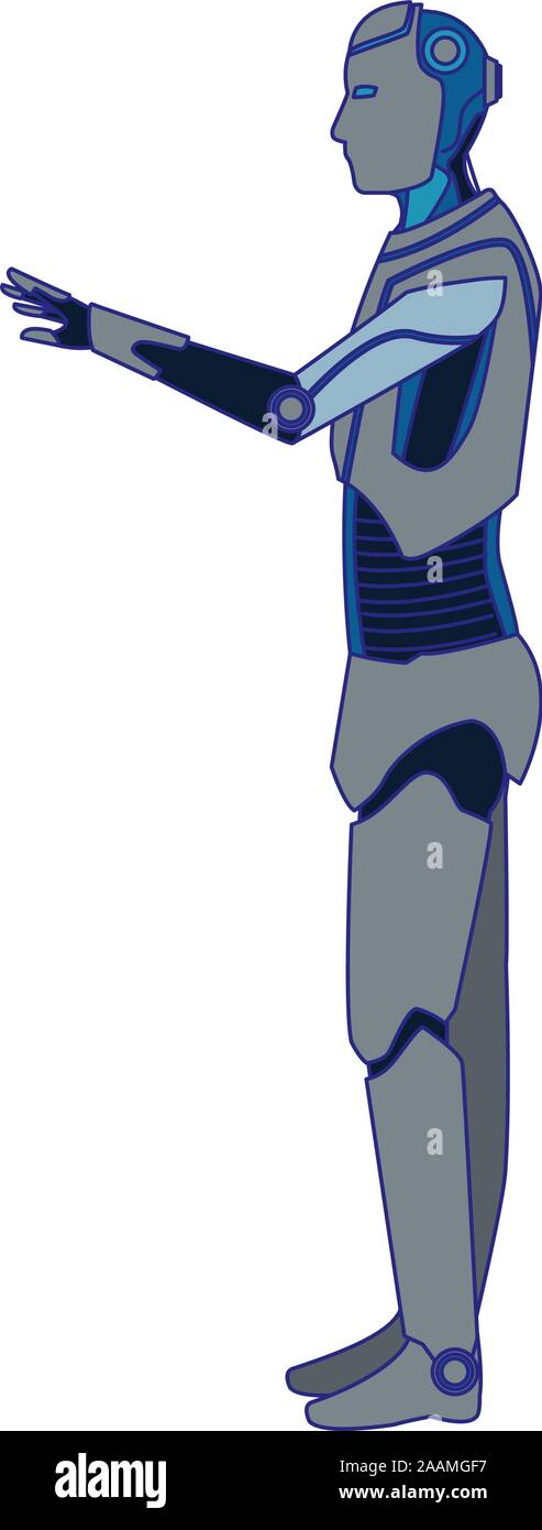 humanoid robot icon, flat design Stock Vector Image & Art - Alamy