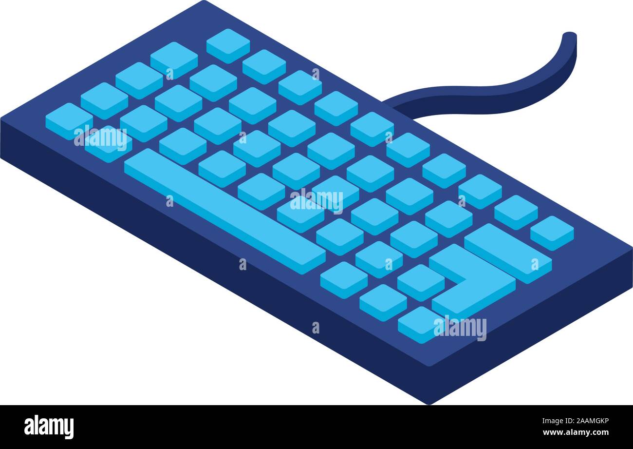 computer keyboard hardware isolated icon Stock Vector Image & Art - Alamy