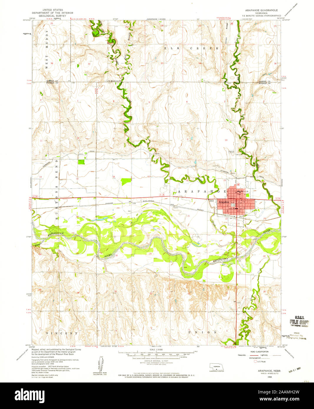 Arapahoe map hi-res stock photography and images - Alamy