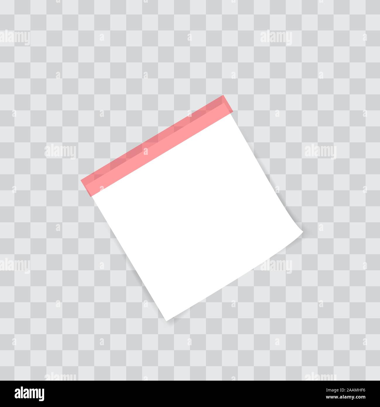 Empty piece of paper for notes on a transparent background. Vector ...