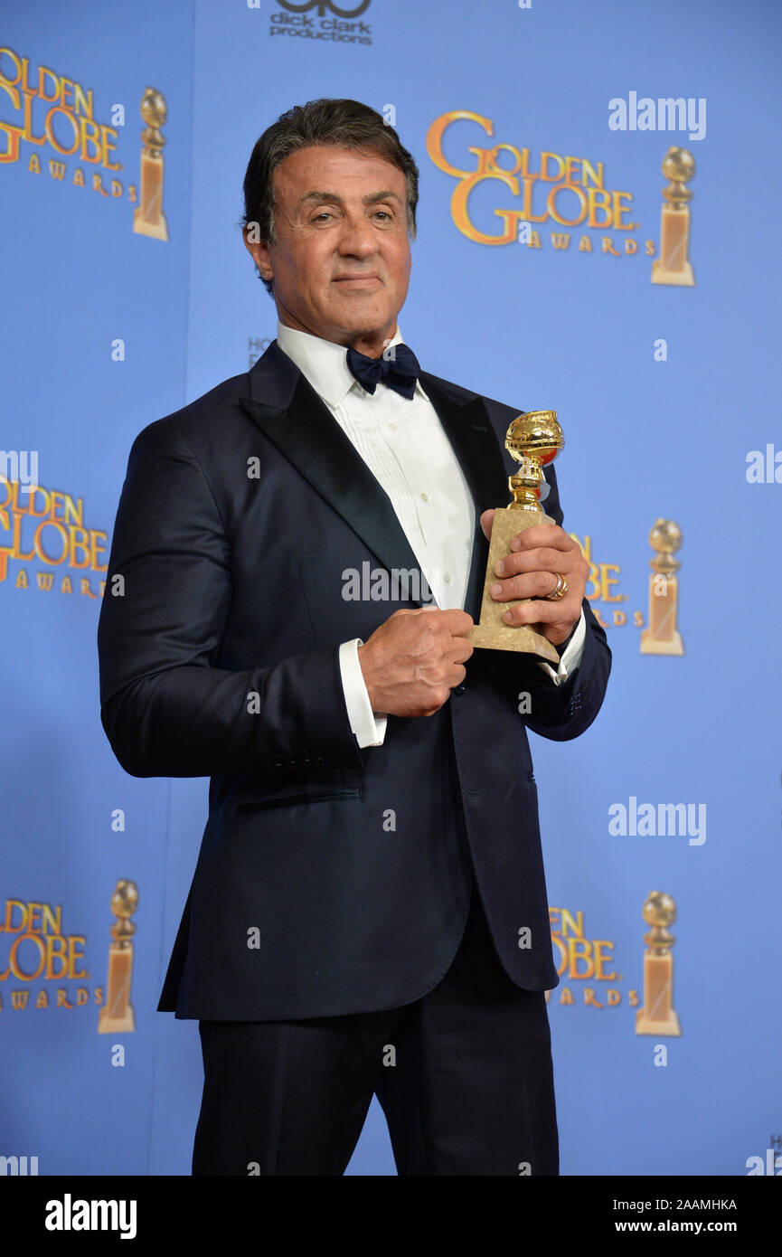 LOS ANGELES, CA - JANUARY 10, 2016: Sylvestor Stallone at the 73rd ...