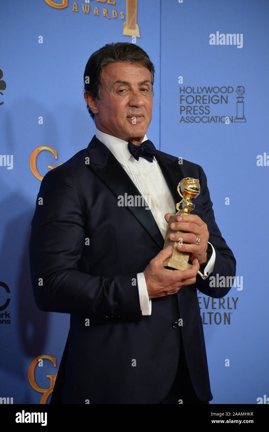LOS ANGELES, CA - JANUARY 10, 2016: Sylvestor Stallone at the 73rd ...