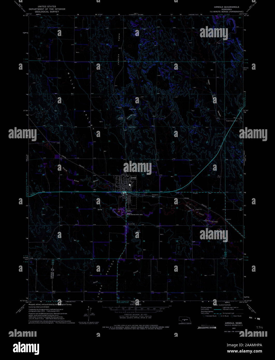 Map Of Arnold Nebraska High Resolution Stock Photography and Images - Alamy