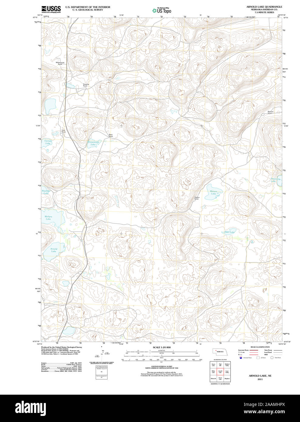 Map of arnold nebraska hi-res stock photography and images - Alamy