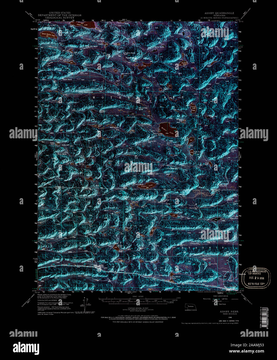 Map of ashby nebraska hi-res stock photography and images - Alamy