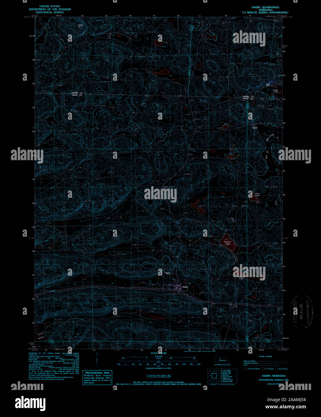 Map of ashby nebraska hi-res stock photography and images - Alamy