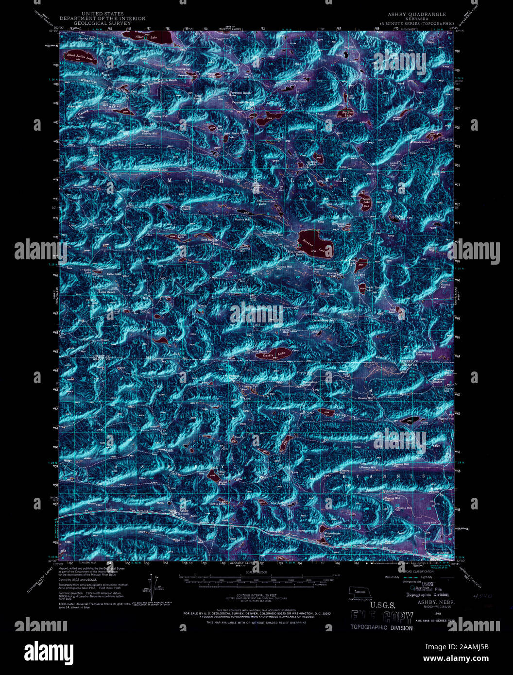 Map of ashby nebraska hi-res stock photography and images - Alamy