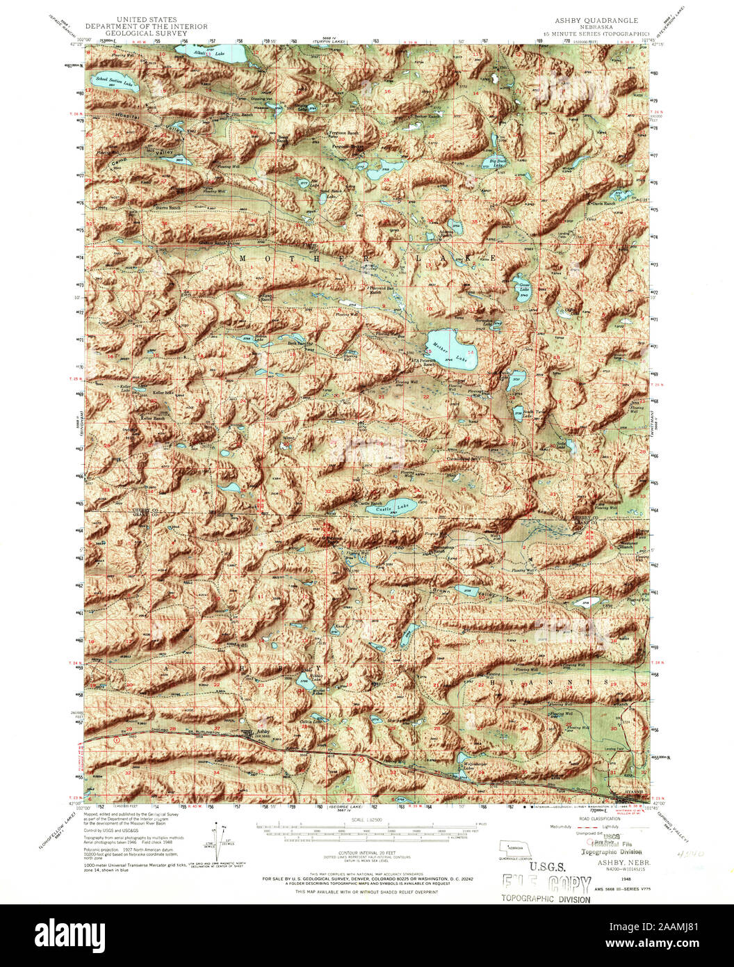 Map of ashby nebraska hi-res stock photography and images - Alamy